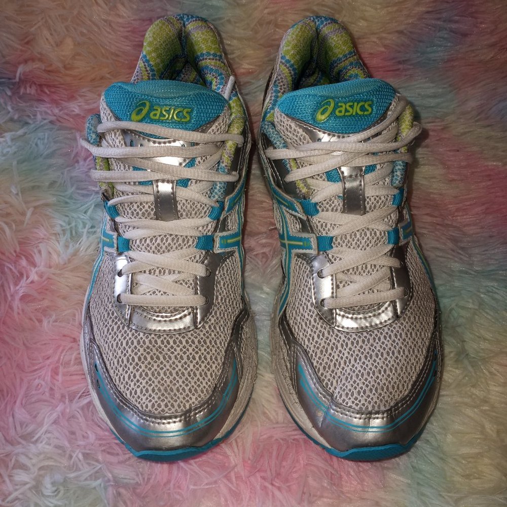 Asics Silver Blue Running Sneakers - Gem